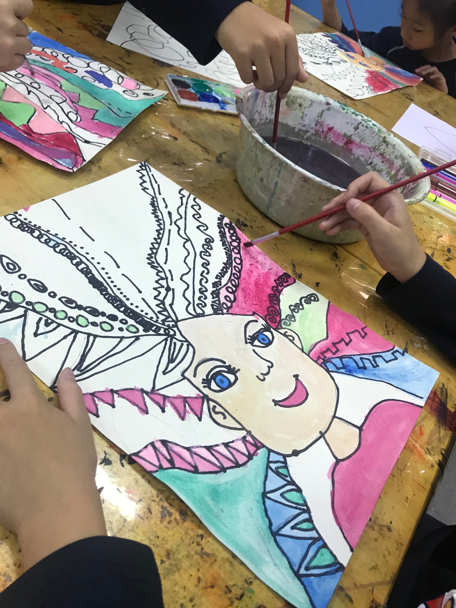Grade 2 Lines Lesson “Crazy Hair” | Amazing Art Teacher
