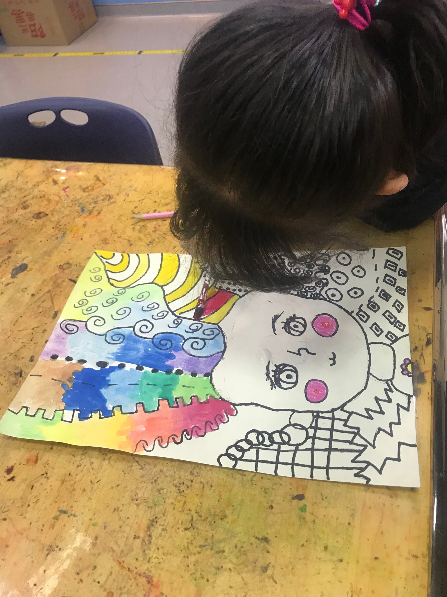 Grade 2 Lines Lesson “Crazy Hair” | Amazing Art Teacher