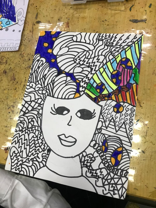 Grade 2 Lines Lesson “Crazy Hair” | Amazing Art Teacher