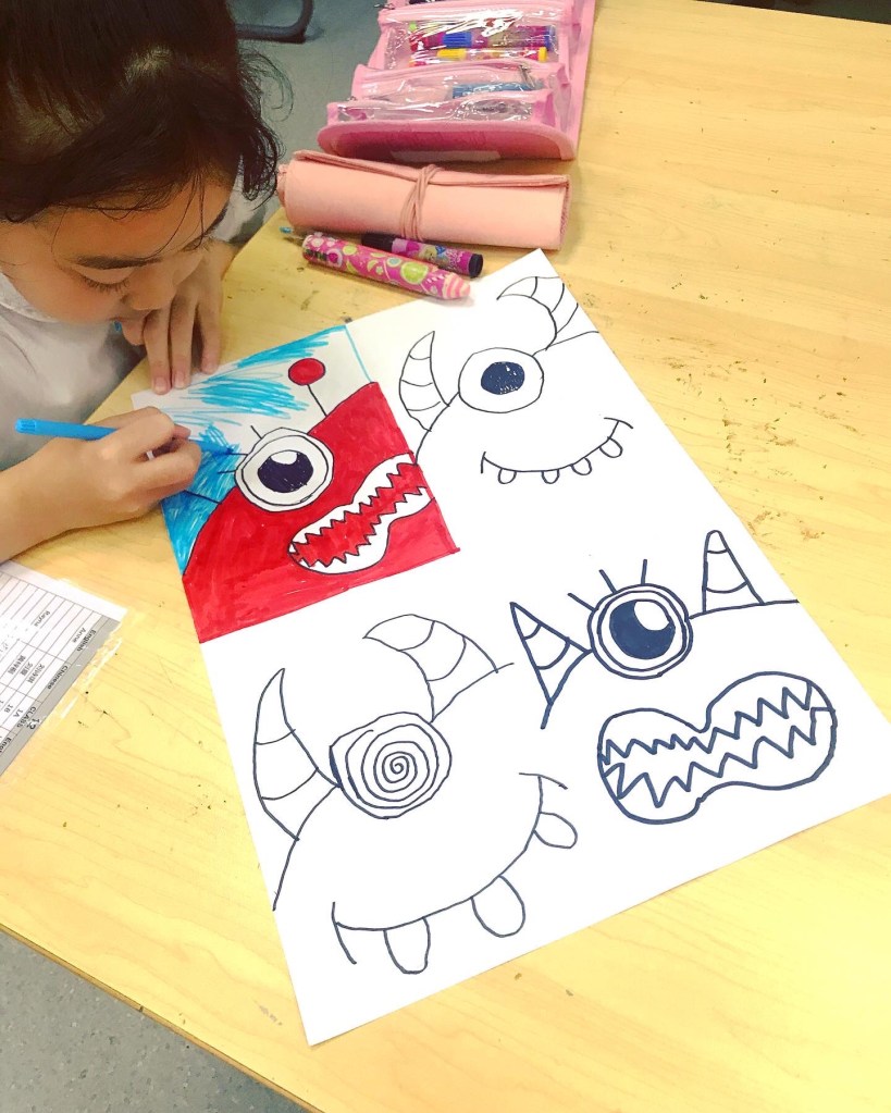 Warm Cool Monsters – Amazing Art Teacher
