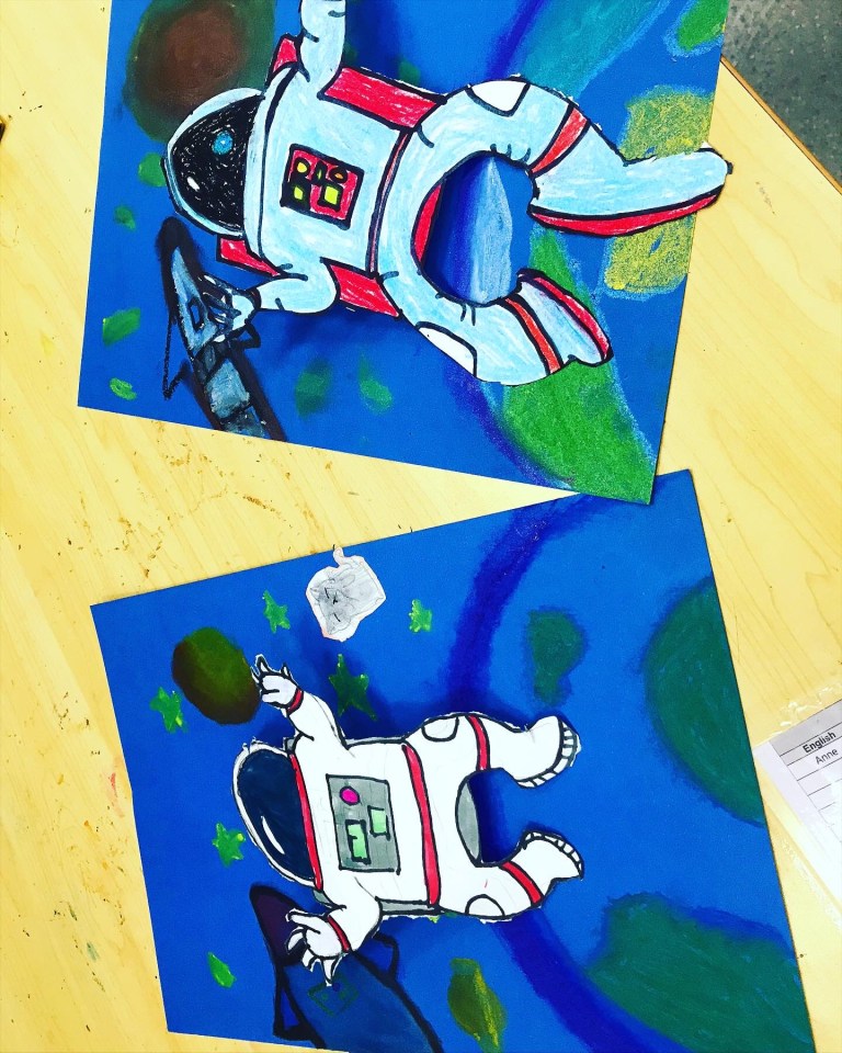 Astronauts in Space | Amazing Art Teacher